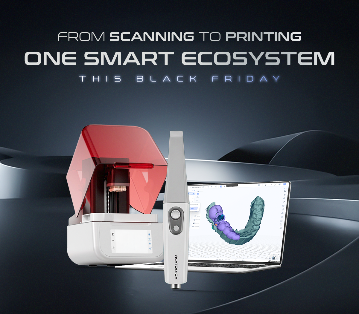 Atomica Complete Chairside System (Scanner + Software + Printer + Wash ...